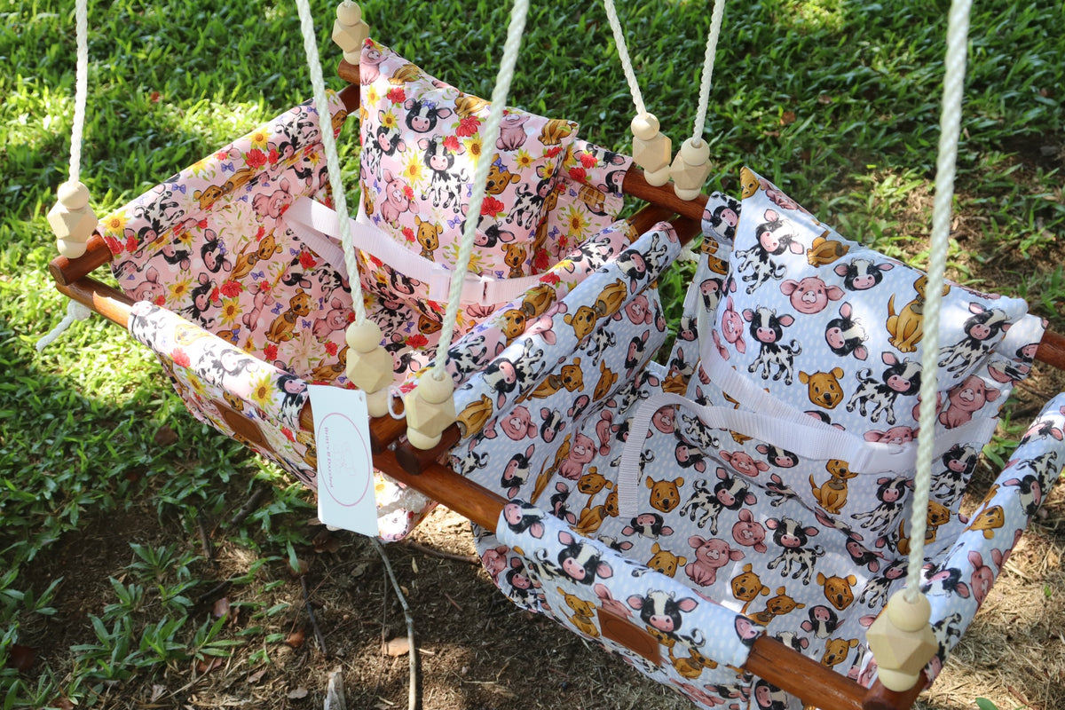 Barn Yard Twin Baby Swing – Britts B Dazzled